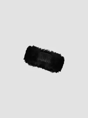 Gorski Merinillo Shearling Lamb Headband - Black
