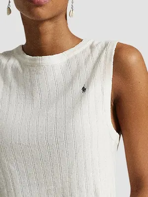 Polo Ralph Lauren Polo Pointelle Cami Short Pajamas - Egret