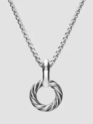 David Yurman Amulet Holder In Sterling 20.3mm