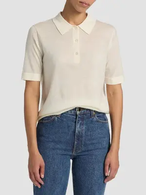 Loulou De Saison Migo Fine Cashmere Polo Top