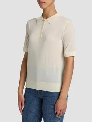 Loulou De Saison Migo Fine Cashmere Polo Top