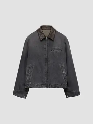 Prada Denim Blouson Jacket - Black