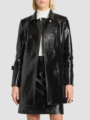 COURREGES Double-breasted Vinyl Coat