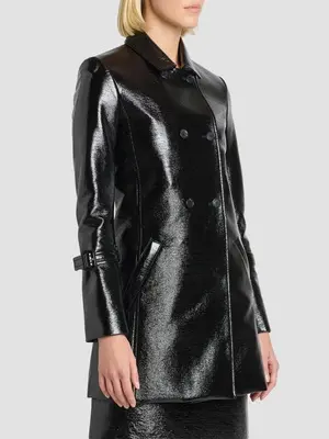 COURREGES Double-breasted Vinyl Coat