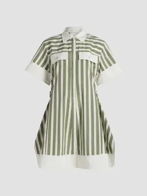 3.1 Phillip Lim Striped Cotton-silk Shirt Dress