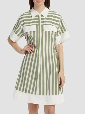 3.1 Phillip Lim Striped Cotton-silk Shirt Dress