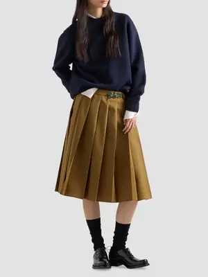 Prada Wool And Suede Sweater