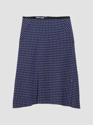 Prada Polka-dot Marocain Skirt
