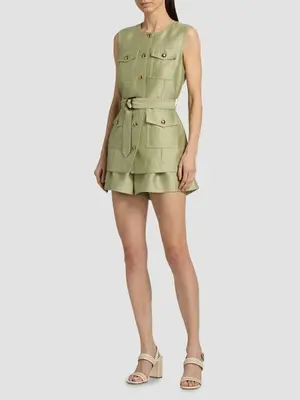 Zimmermann Luna Wool-silk Shorts