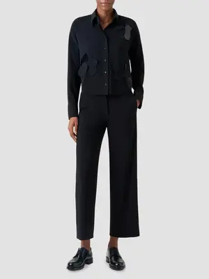 Akris 3d Floral Patch Blouse