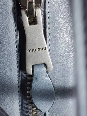 Miu Miu Vivant Leather Top Handle Bag - Blue
