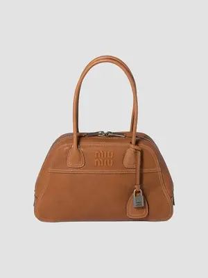 Miu Miu Vivant Leather Top Handle Bag - Brown