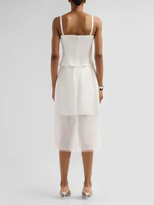 JASON WU Layered Twill Midi Dress