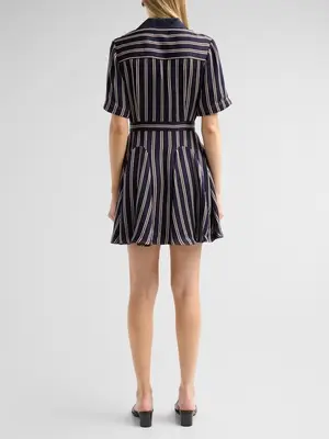 JASON WU Striped Mini Shirtdress
