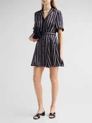 JASON WU Striped Mini Shirtdress