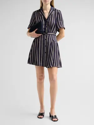 JASON WU Striped Mini Shirtdress