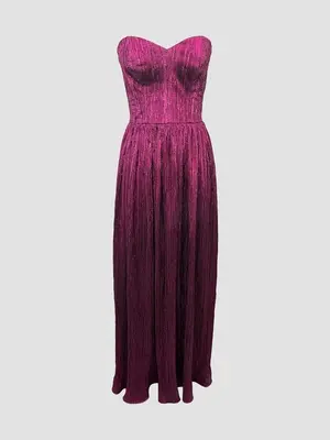 Dress The Population Audrina Pleated Bustier Maxi Dress