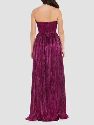 Dress The Population Audrina Pleated Bustier Maxi Dress