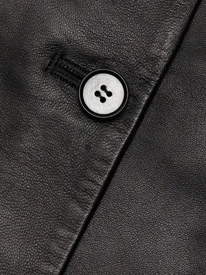 Loulou De Saison Raho Leather Crop Jacket - Black