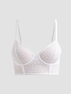 Polo Ralph Lauren Cotton Eyelet Bustier - White Cloud