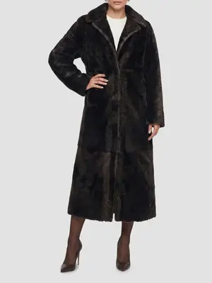 Gorski Reversible Merino Shearling Lamb Belted Coat