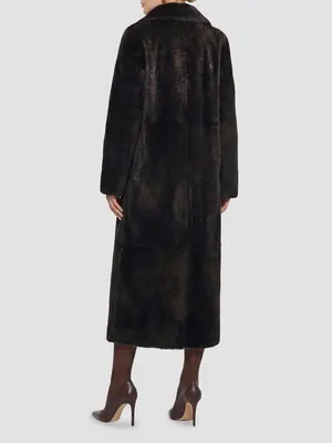 Gorski Reversible Merino Shearling Lamb Belted Coat