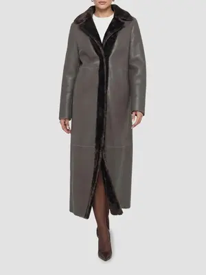 Gorski Reversible Merino Shearling Lamb Belted Coat