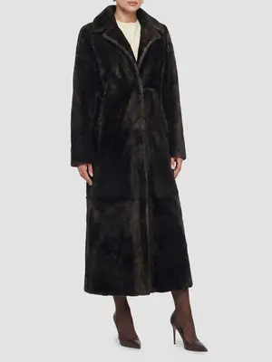 Gorski Reversible Merino Shearling Lamb Belted Coat