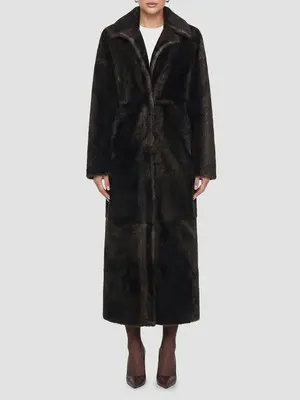 Gorski Reversible Merino Shearling Lamb Belted Coat