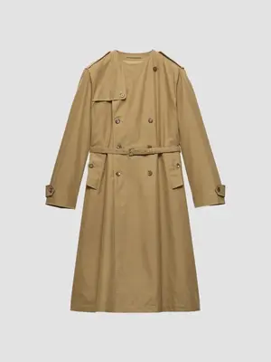 Prada Cotton Blend Coat - Grey