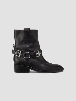 3.1 Phillip Lim Alexa Leather Moto Boots - Black