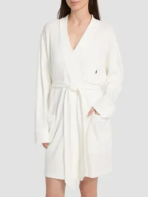 Polo Ralph Lauren Waffle-knit Cotton-blend Belted Robe