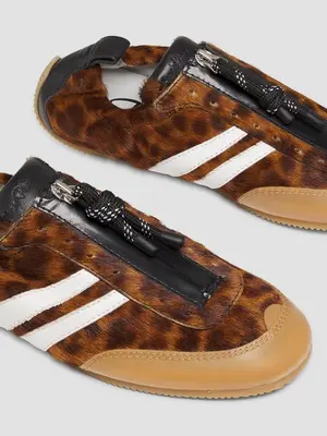 3.1 Phillip Lim On The Go -print Calf Hair Low-top Sneakers - Leopard