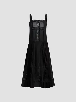 3.1 Phillip Lim Pleated Lace-trimmed Midi-dress
