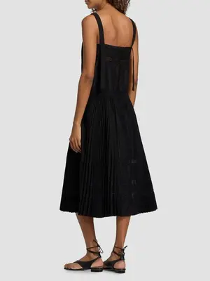 3.1 Phillip Lim Pleated Lace-trimmed Midi-dress