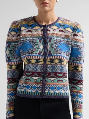 Ba&sh Maja Puff-sleeve Cardigan