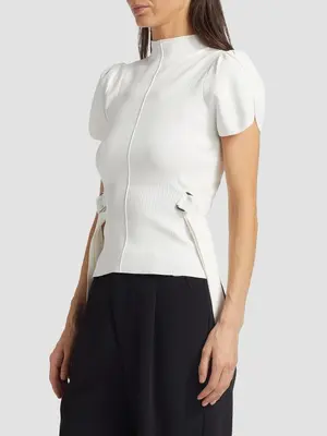 3.1 Phillip Lim Compact Rib-knit Tulip Top