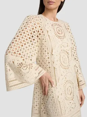 Zimmermann Indra Embroidered Lace Minidress