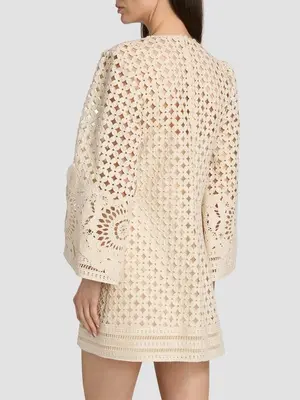 Zimmermann Indra Embroidered Lace Minidress