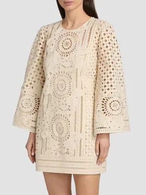 Zimmermann Indra Embroidered Lace Minidress