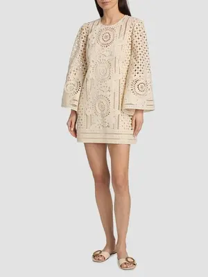 Zimmermann Indra Embroidered Lace Minidress