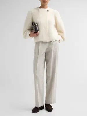 Ba&sh Fida Wool-blend Blouson Cardigan