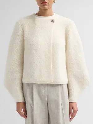 Ba&sh Fida Wool-blend Blouson Cardigan