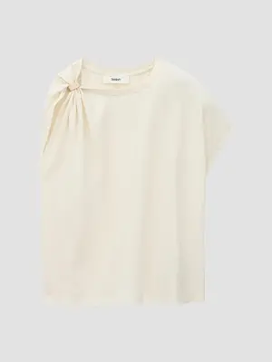 Ba&sh Allia Asymmetric Cotton T-shirt