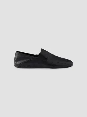 Prada Ostrich Leather Loafers