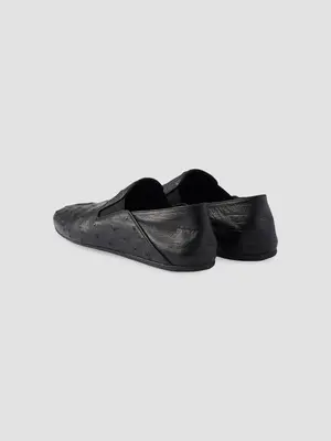 Prada Ostrich Leather Loafers