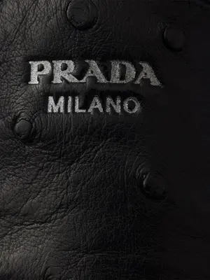 Prada Ostrich Leather Loafers
