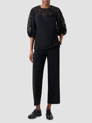Akris Polka Dot Cotton-blend Top
