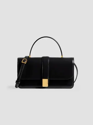 Khaite Blake Leather Top Handle Bag - Black