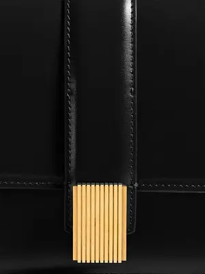 Khaite Blake Leather Top Handle Bag - Black